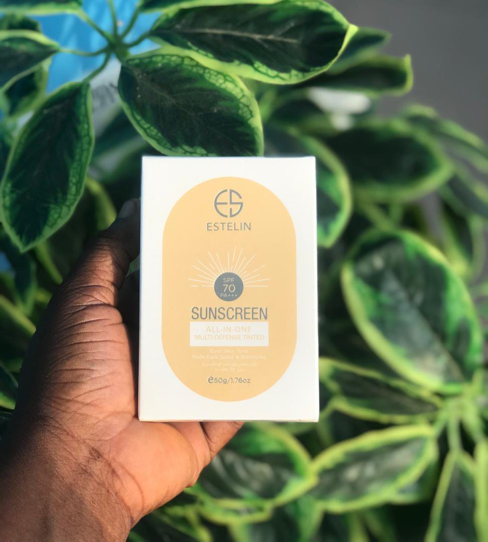 Estelin spf 70+ all in one multi defense tinted sunscreen 50g – Giftybeautystore